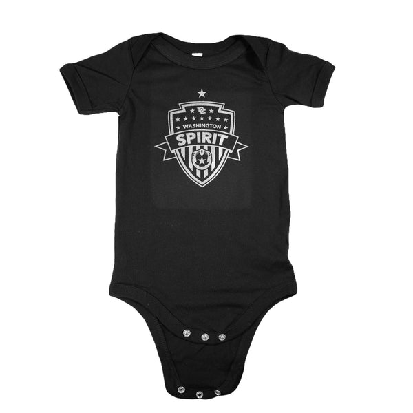 2023 Washington Spirit - Shield Logo Onesie - Black – Washington Spirit Shop