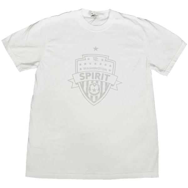 Washington Spirit Short Sleeve Adult Tee - BIG SHIELD LOGO - White ...